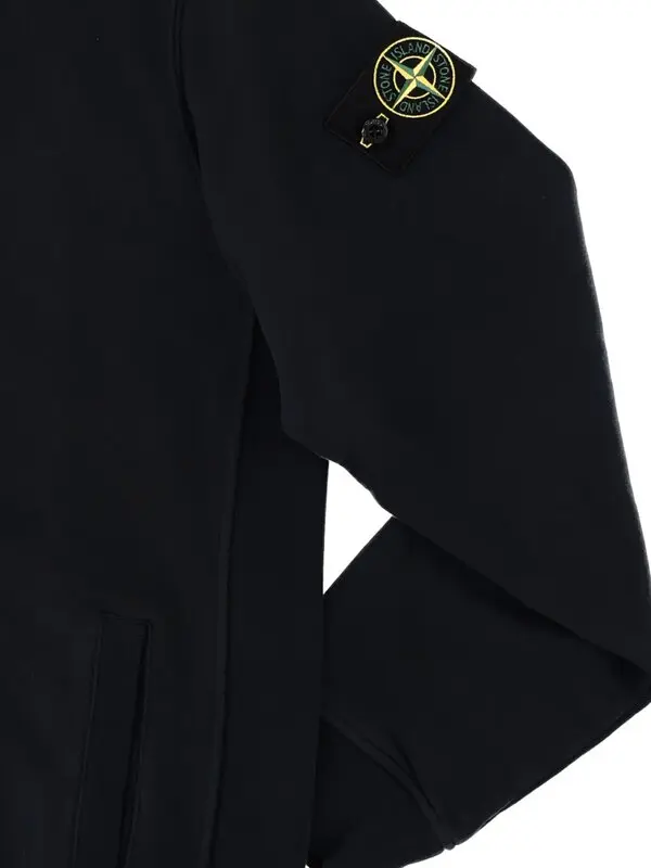 Stone Island Felpa Con Patch Logo E Zip
