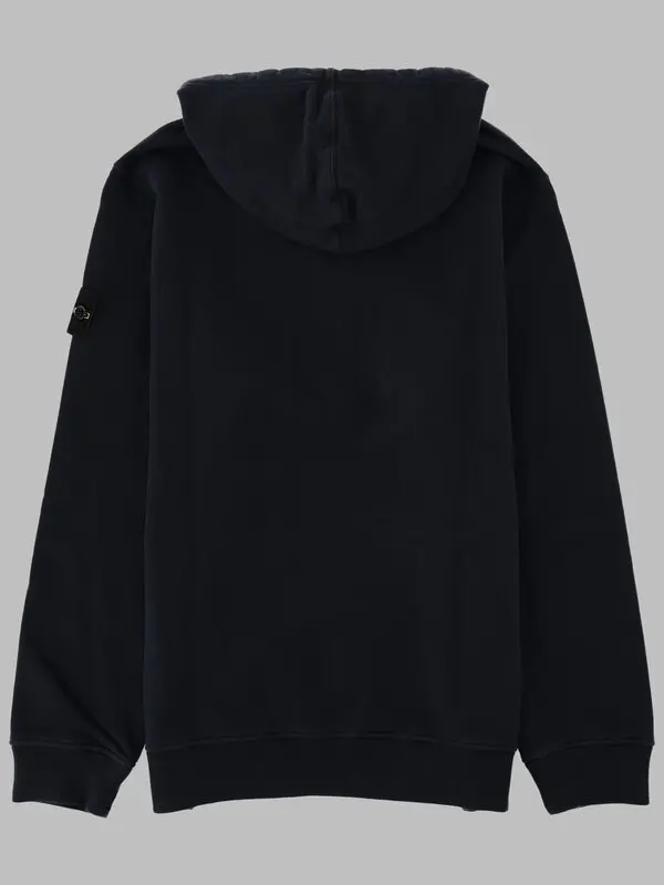 Stone Island Felpa Con Patch Logo E Zip