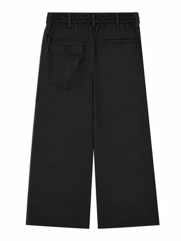 Y3 Satin Wide Leg Pants With Drawstring