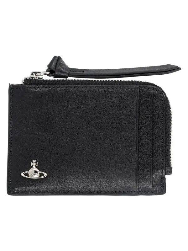 VIVIENNE WESTWOOD Porta Carte Con Zip - Black