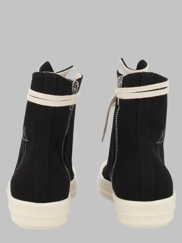 Rick Owens High Top Sneakers In Denim