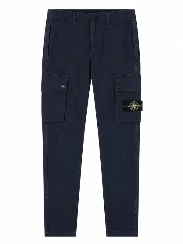 Stone Island Cargo Jeans With Logo Patch