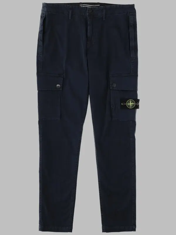 Stone Island Cargo Jeans With Logo Patch