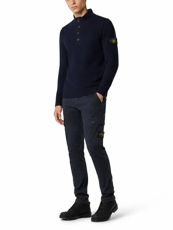 Stone Island Cargo Jeans With Logo Patch