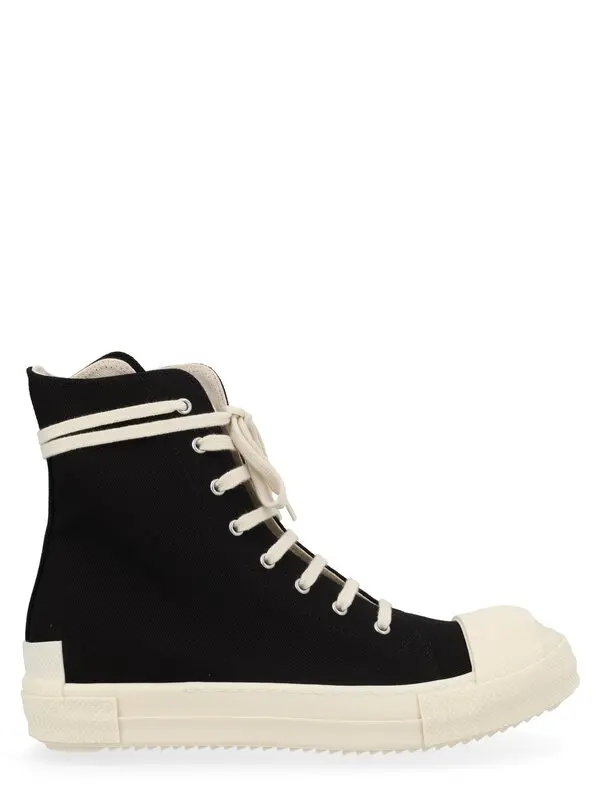 Rick Owens High Top Sneakers In Denim
