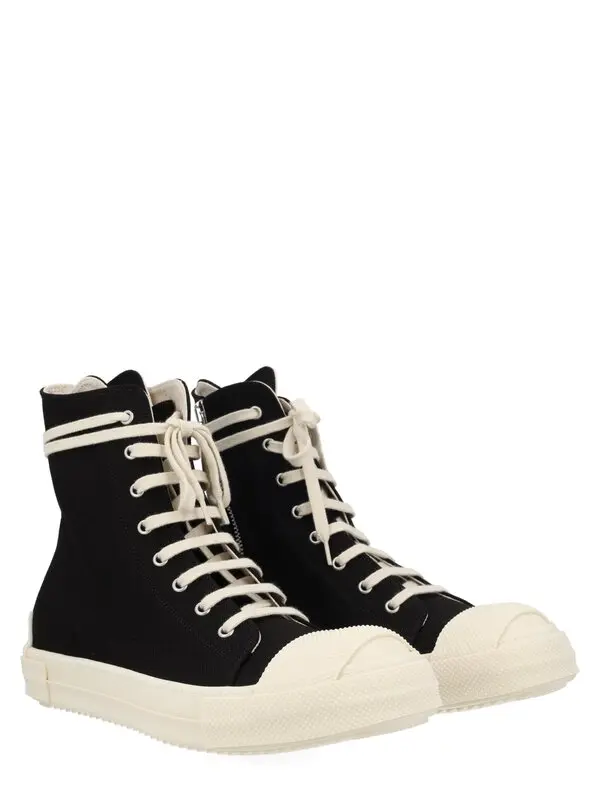 Rick Owens High Top Sneakers In Denim