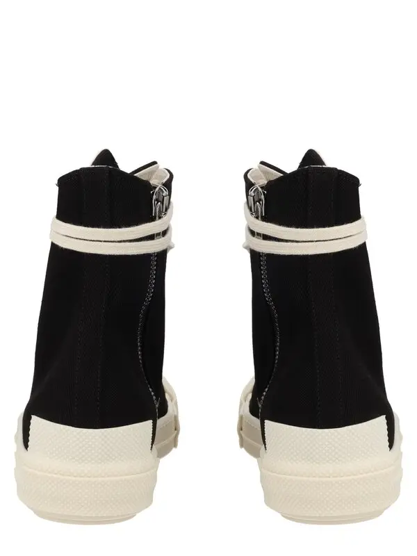 Rick Owens High Top Sneakers In Denim