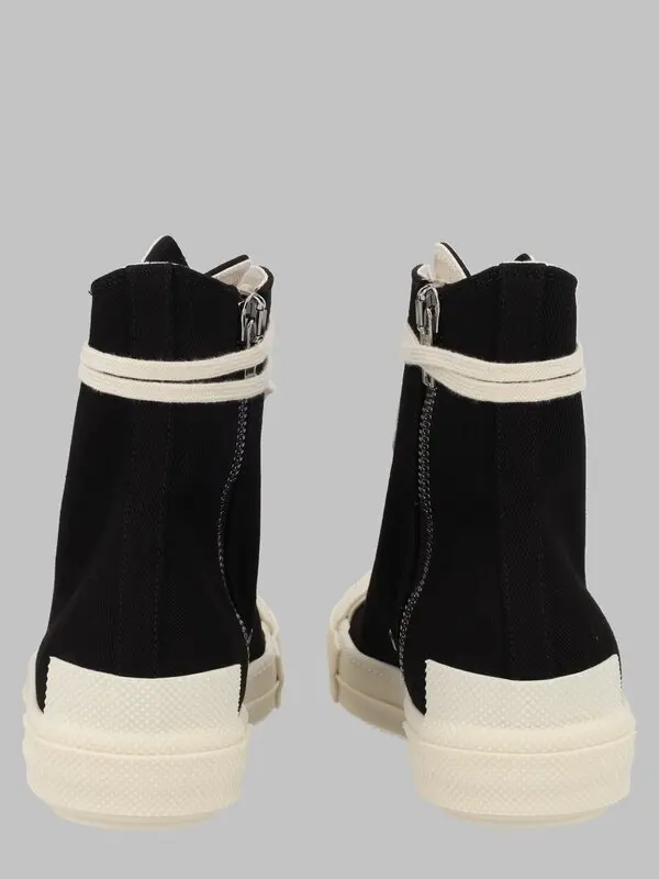 Rick Owens High Top Sneakers In Denim