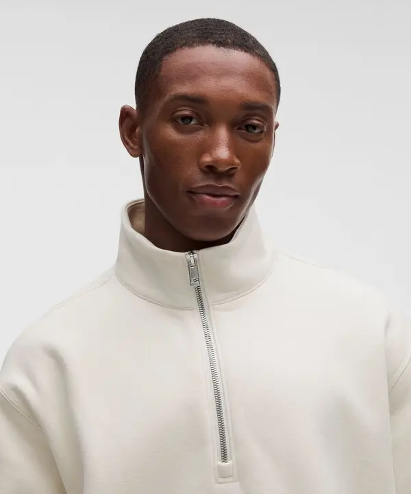 Lululemon Steady State Superloft Half Zip Sweatshirt - Light Ivory