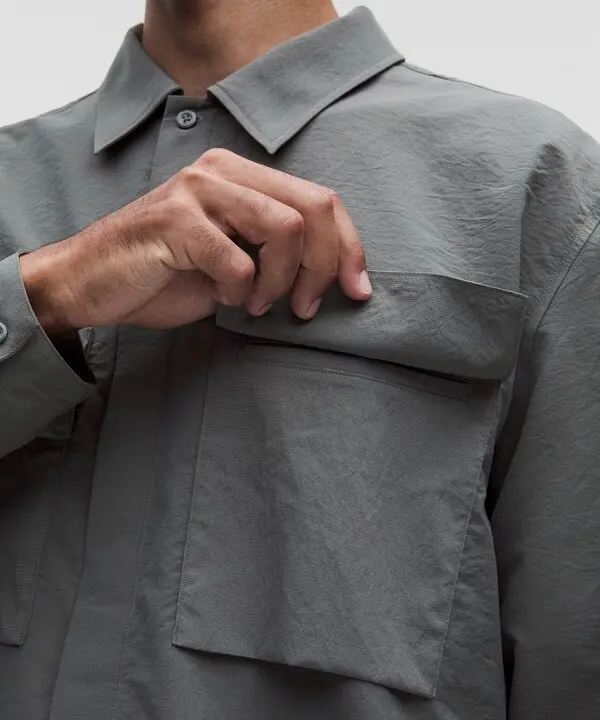 Lululemon Ultralight Wovenair Long-sleeve Shirt - Onyx Grey