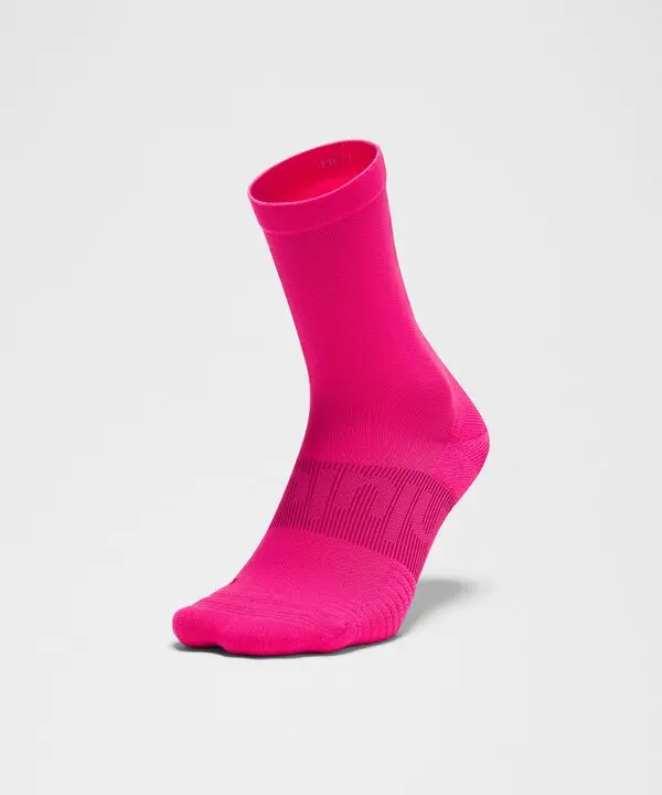 Lululemon Power Stride Crew Socks - Flamingo Fun Tone/raspberry Rave