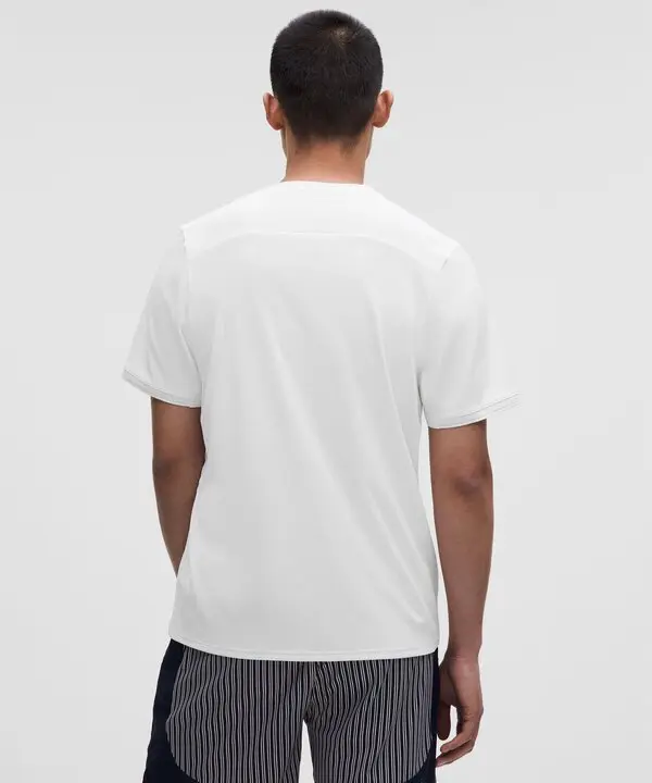 Lululemon Uv-protective Textured Mesh Tennis Shirt - White/white/white