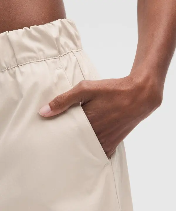 Lululemon Woven Mid-rise Barrel-leg Pants - Sand Dollar
