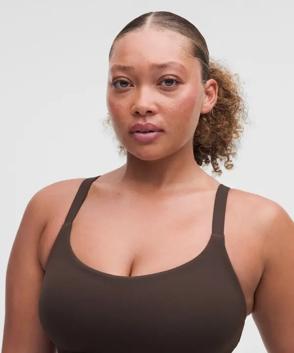 Lululemon Wunder Train Strappy Racer Bra - Mahogany Muse