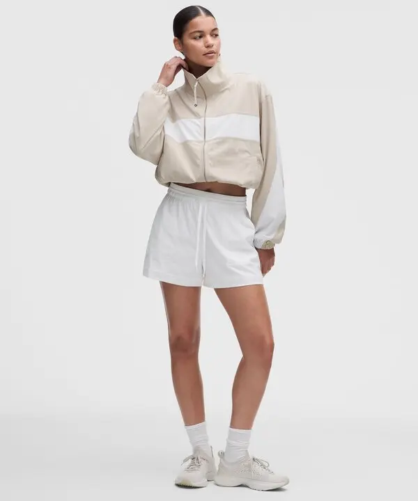 Lululemon Dance Studio Evolve Track Jacket - Sand Dollar/white
