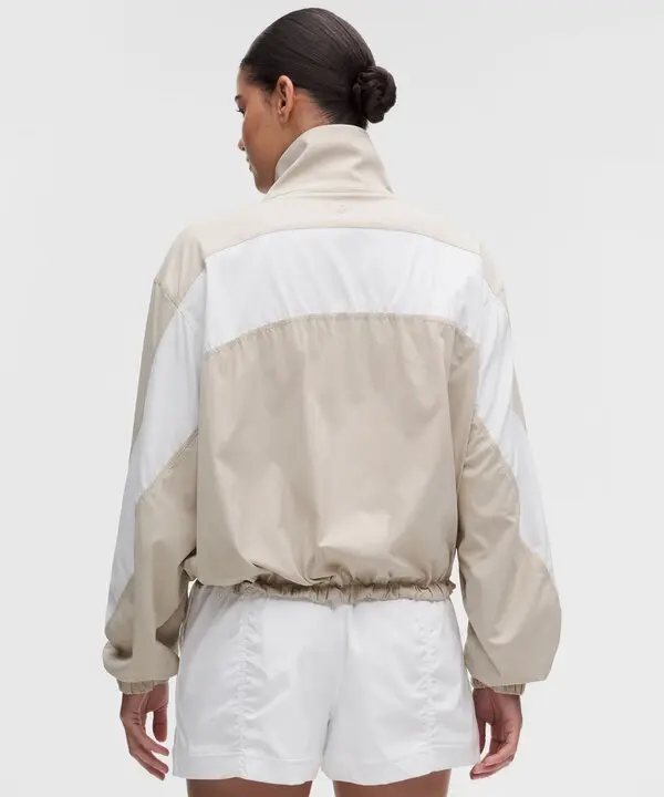 Lululemon Dance Studio Evolve Track Jacket - Sand Dollar/white