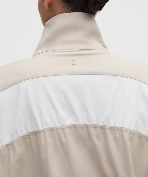 Lululemon Dance Studio Evolve Track Jacket - Sand Dollar/white