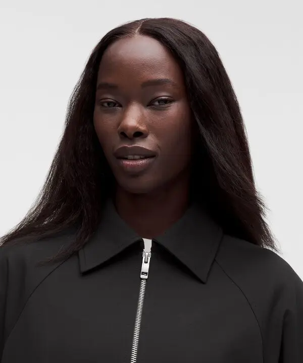Lululemon Daydrift Jacket With Collared Neckline And Zip-up Closure - Black