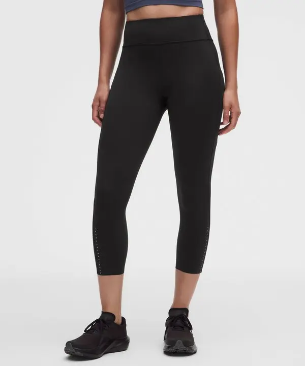 Lululemon Fast And Free 6-pocket High-rise Crop 23 - Black