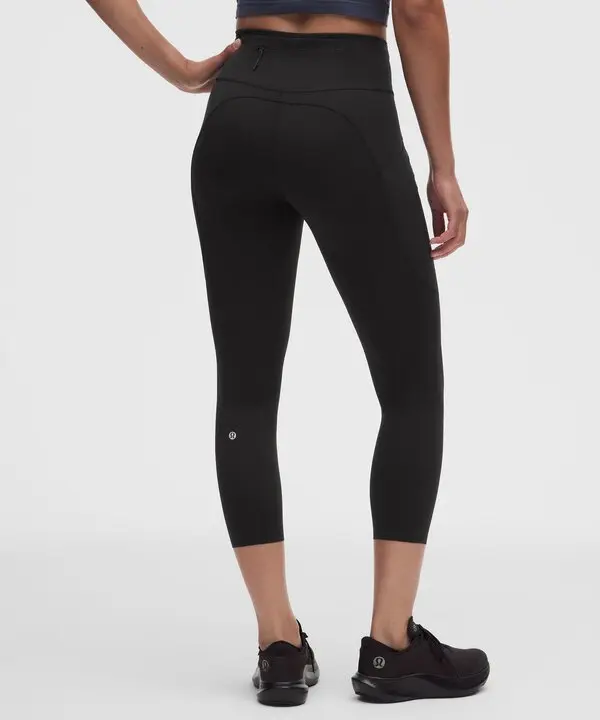 Lululemon Fast And Free 6-pocket High-rise Crop 23 - Black