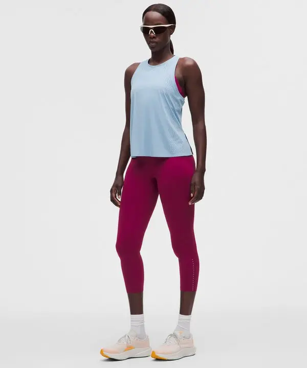 Lululemon Fast And Free 6-pocket High-rise Crop 23 - Raspberry Rave