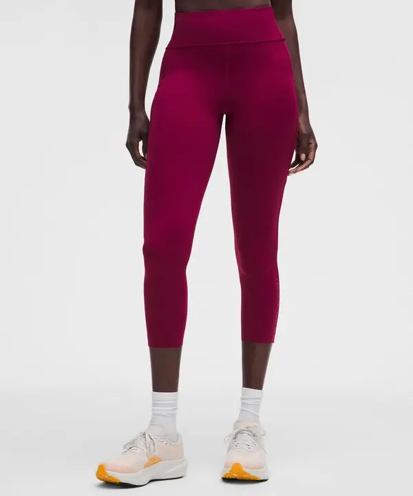 Lululemon Fast And Free 6-pocket High-rise Crop 23 - Raspberry Rave