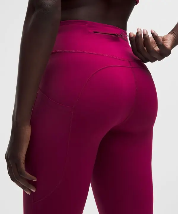 Lululemon Fast And Free 6-pocket High-rise Crop 23 - Raspberry Rave
