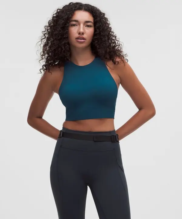 Lululemon Fast And Free Bra Medium Support, B/c Cup - Remixed Marine