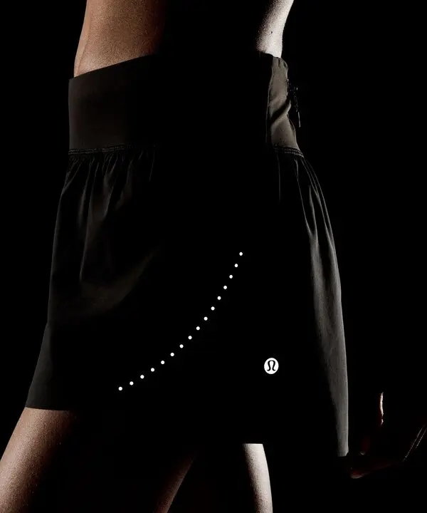Lululemon Fast And Free Mid-rise Split Short 3 - Black