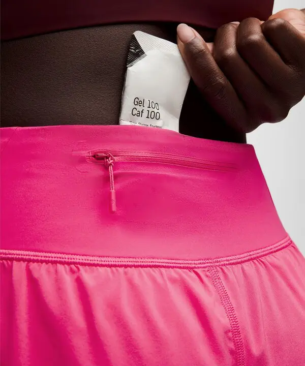 Lululemon Fast And Free Mid-rise Split Short 3 - Flamingo Fun Tone