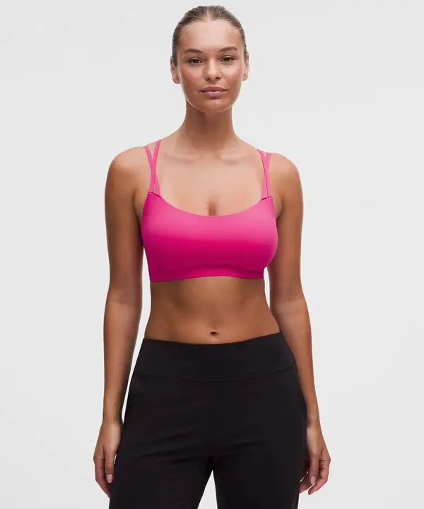 Lululemon Flexyflex Double-strap Yoga Bra - Flamingo Fun Tone