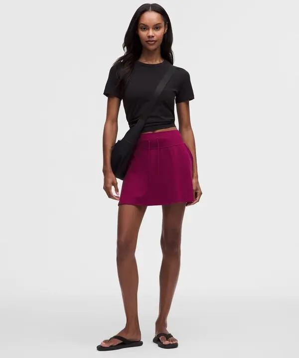 Lululemon Groove High-rise Mini Skirt With Shorts Liner - Raspberry Rave