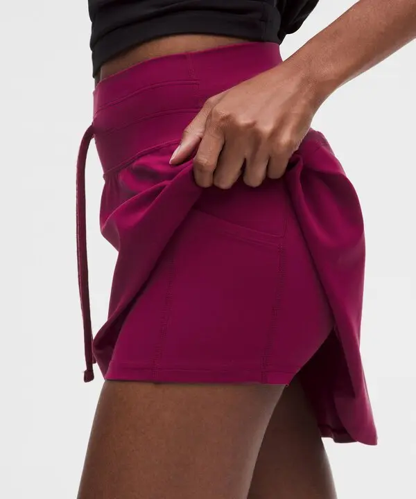 Lululemon Groove High-rise Mini Skirt With Shorts Liner - Raspberry Rave