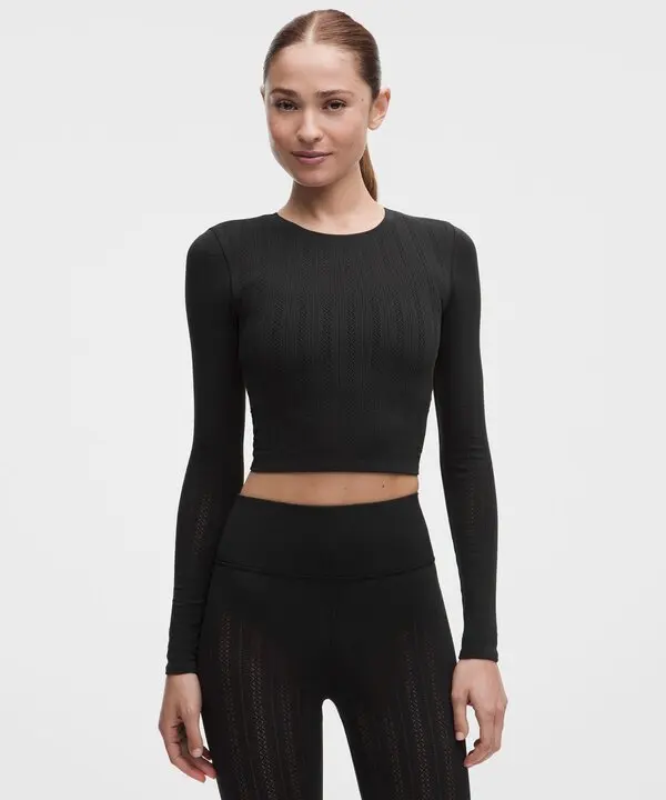 Lululemon Revealknit Pointelle Long-sleeve Shirt - Black