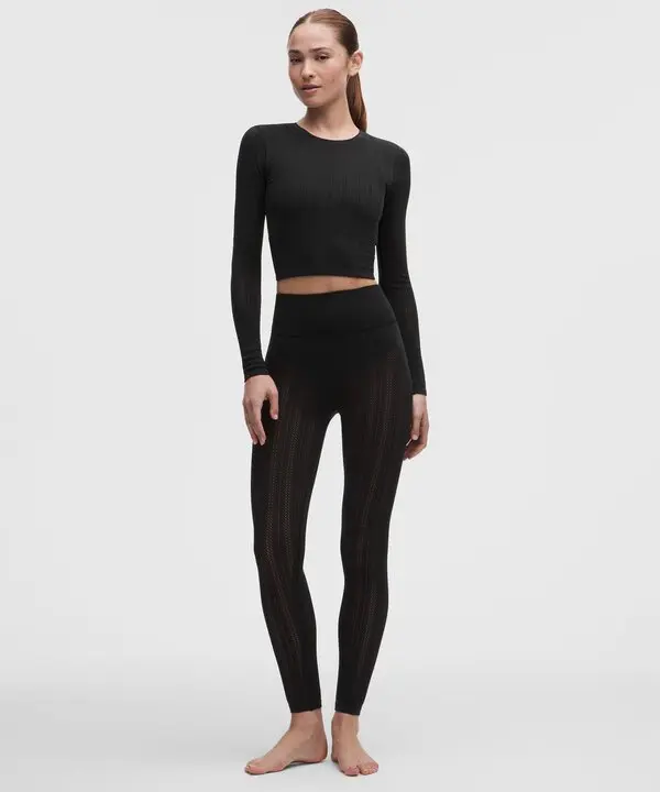 Lululemon Revealknit Pointelle Long-sleeve Shirt - Black