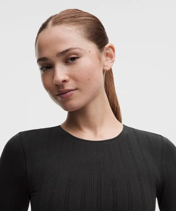 Lululemon Revealknit Pointelle Long-sleeve Shirt - Black