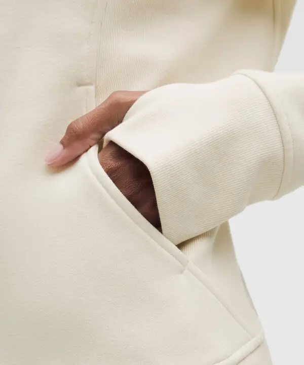 Lululemon Scuba Evolve Classic Full-zip Hoodie - Light Ivory/gold