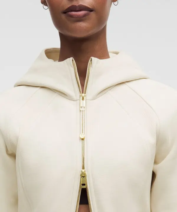 Lululemon Scuba Evolve Classic Full-zip Hoodie - Light Ivory/gold