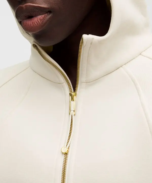 Lululemon Scuba Evolve Half-zip Hoodie - Light Ivory/gold