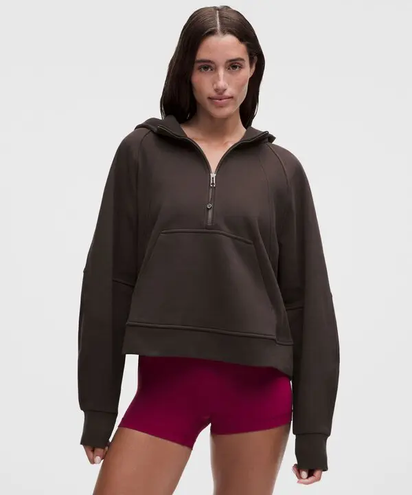 Lululemon Scuba Evolve Half-zip Hoodie - Mahogany Muse
