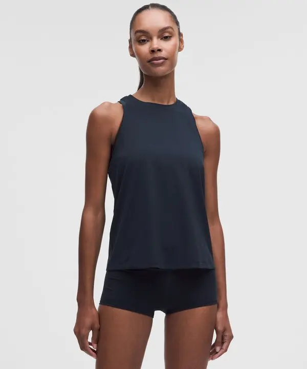 Lululemon Silky High-neck Yoga Tank Top - True Navy