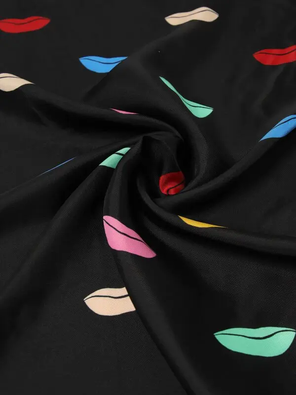 Fiorucci Graphic Print Silk And Viscose Square Scarf