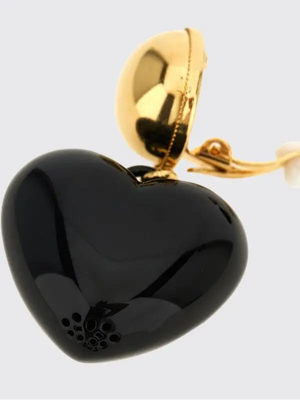 Dolce & Gabbana Heart-shaped Clip-on Earrings With Dg Monogram
