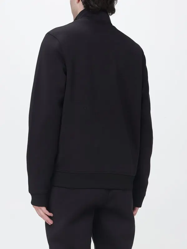 Emporio Armani Modal Turtleneck Zip-up Sweatshirt With Pouch Pocket