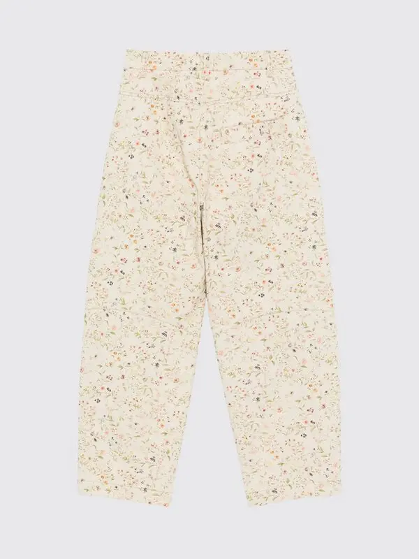 TELA High-waisted Floral Print Wide-leg Trousers In Cotton