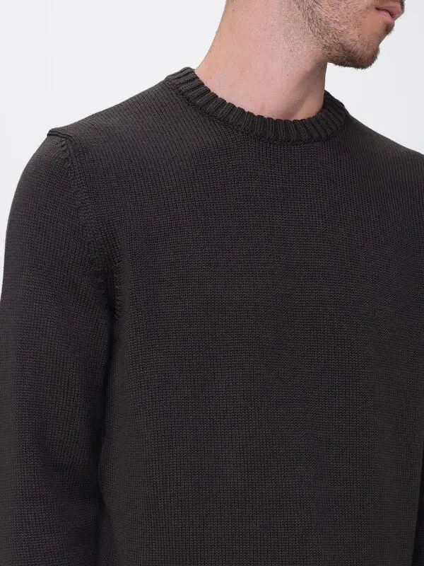 ZANONE Slim Fit Crewneck Jumper In Pure Virgin Wool - Ebony