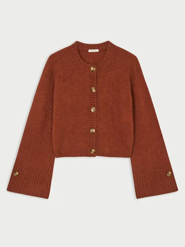 BY MALENE BIRGER Cierrou Soft Cardigan - Spiced Berry