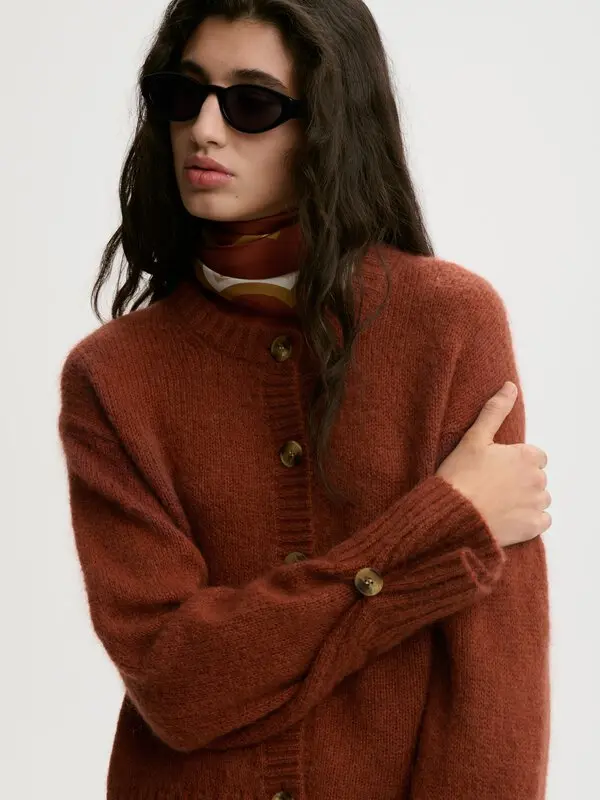 BY MALENE BIRGER Cierrou Soft Cardigan - Spiced Berry