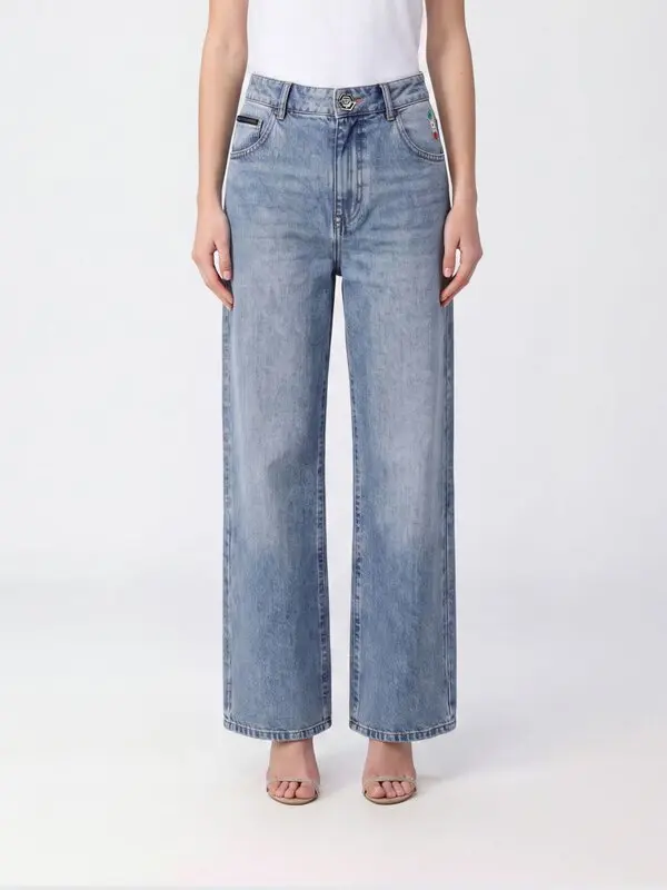 Philipp Plein High-waisted Straight Leg Jeans - Denim