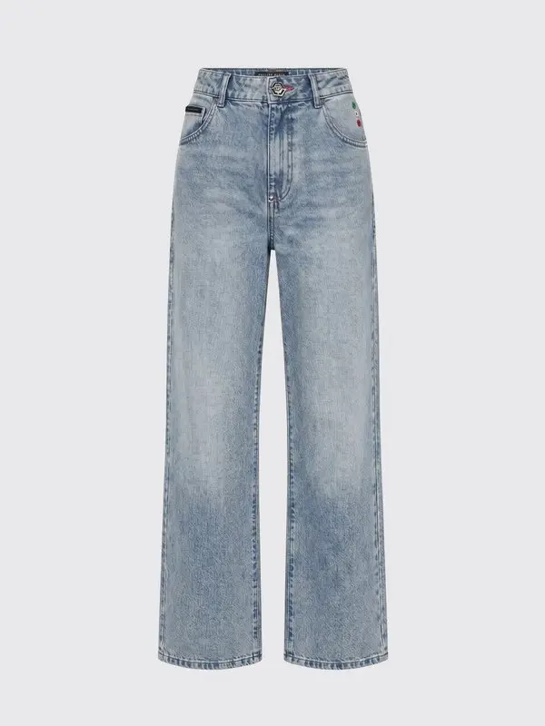 Philipp Plein High-waisted Straight Leg Jeans - Denim